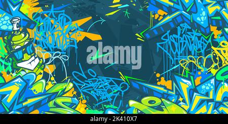 Trendy Abstract Hip Hop Urban Street Art Graffiti Style Vector ...