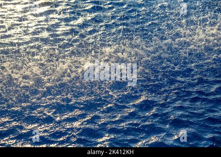 Heavy rain is falling into the swimming pool Stock Photo - Alamy