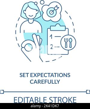 Set expectations carefully concept icon Stock Vector Image & Art - Alamy