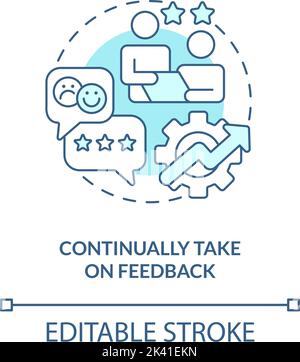 Continually take on feedback concept icon Stock Vector Image & Art - Alamy