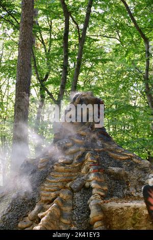 The Mirage Hotel artificial Volcano Eruption show in Las Vegas Stock ...