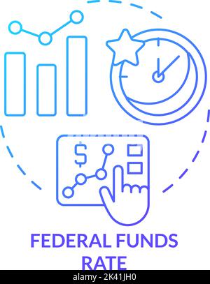 Federal funds rate blue gradient concept icon Stock Vector Image & Art ...