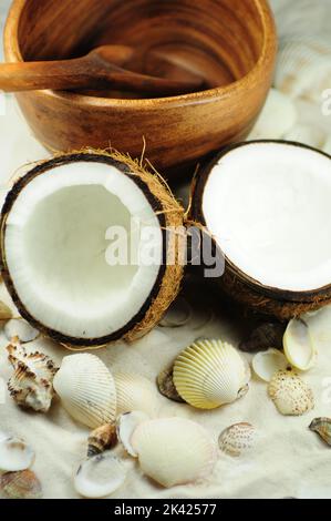 Fresh Coconut isolated stock image Stock Photo - Alamy