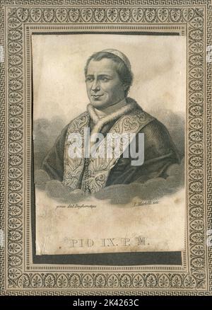 Portrait of Italian pope Pius IX, 1800 ca Stock Photo - Alamy