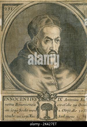 Portrait of Pope Innocentius X, engraving from the Summorum Romanorum ...
