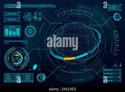 HUD futuristic vector loading bars Sci Fi game user interface ...