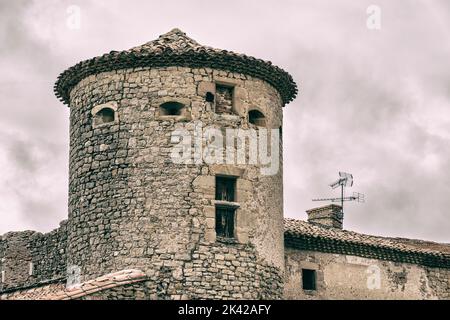 Rennes-le-Château castle. (aka château des Hautpoul). Origins from 13th ...
