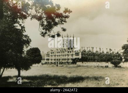Merton College from Meadow, Oxford University, Cotswolds, England, July ...