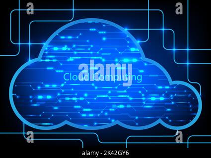 Graphics design Hitech Technology Cloud computing concept. Computer ...