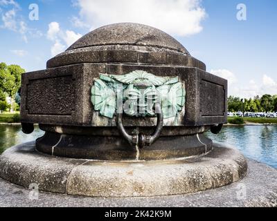 Gargoyle mooring posts, Koblenz, Germany Stock Photo - Alamy