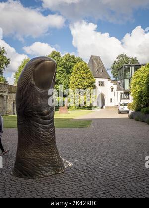 The thumb statue, Cesar - Koblenz, Germany Stock Photo - Alamy