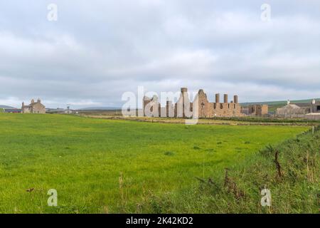 Birsay Earl's Palace, ruined 16th-century castle, Orkney, Scotland, UK ...