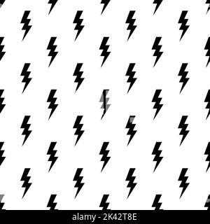 Lightning bolts, thunderbolts seamless pattern vector illustration ...