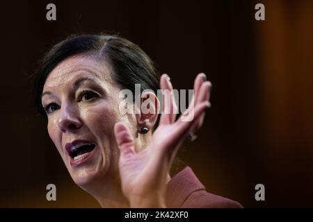 Federal Bureau of Prisons Director Colette Peters testifies during a ...