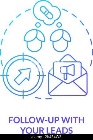 Follow up blue gradient concept icon Stock Vector Image & Art - Alamy