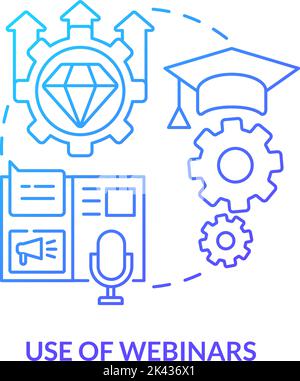 Webinars blue gradient concept icon Stock Vector Image & Art - Alamy