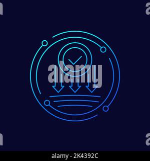 pressure resistance line icon with checkmark Stock Vector Image & Art ...