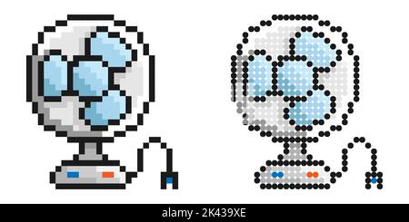 ventilator electric fan game pixel art vector illustration Stock Vector ...