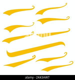 Yellow Swirls Swash Logo Ornament Design Stock Vector Image & Art - Alamy