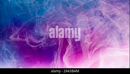 Ink water. Spreading paint clouds. Multicolor dye mixing. Art ...