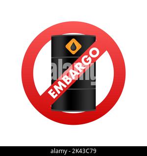 Russian oil ban sign. Vector illustration Stock Vector Image & Art - Alamy