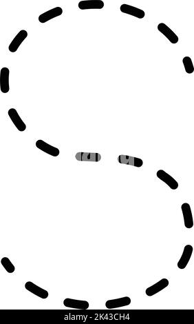 Tracing alphabet letter r lowercase prewriting dotted line element for ...