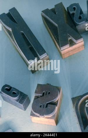 Old block letter stamps Stock Photo - Alamy