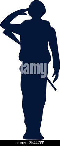 soldier saluting figure silhouette icon Stock Vector Image & Art - Alamy
