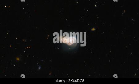 Overlapping galaxies. Hubble Space Telescope (HST) image of the ...