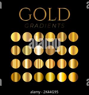 Gold Gradients Color Shades Swatches Palette Stock Vector Image & Art ...