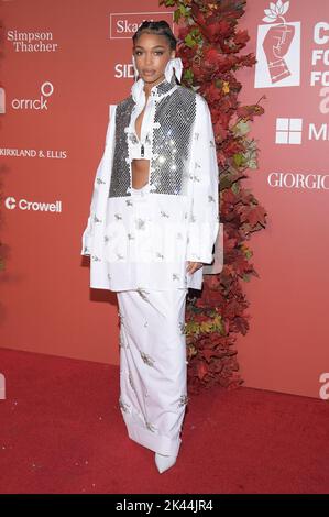 Lori Harvey attends the Clooney Foundation for Justice Albie Awards at ...