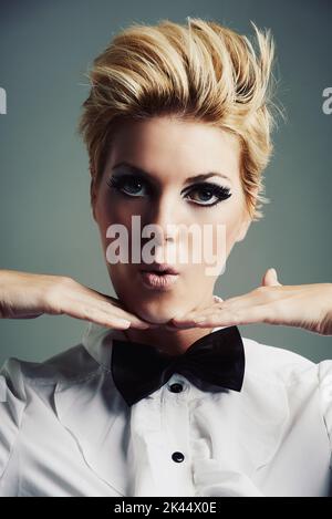 Sassy confident attractive 20s caucasian ginger girl introduce ...