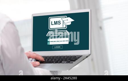 Laptop screen displaying a lms concept Stock Photo - Alamy