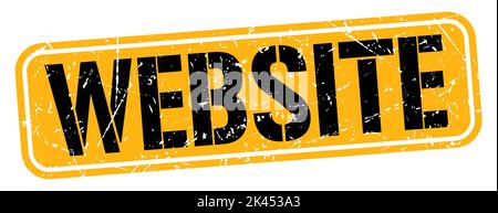 WEBSITE text written on orange grungy stamp sign Stock Photo - Alamy