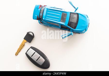 toy car keys with alarm fob. rent a car, buying a car Stock Photo - Alamy