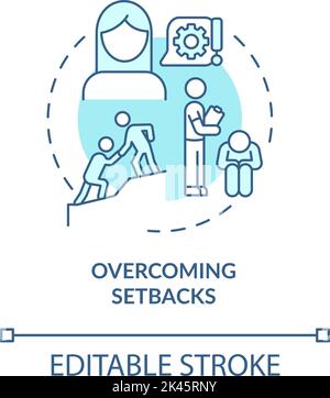 Overcoming setbacks concept icon Stock Vector Image & Art - Alamy