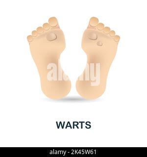 Warts icon. 3d illustration from deseases collection. Creative Warts 3d ...