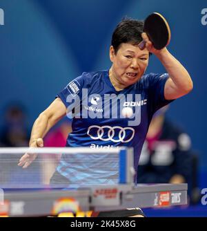 CHENGDU, CHINA - SEPTEMBER 30, 2022 - Ni Xia Lian (L) of Luxembourg ...