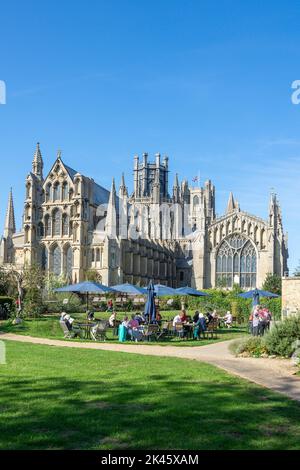The Almonry Restaurant & Tea Rooms with Ely Cathedral behind, The ...