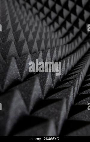 Studio Soundproofing. Acoustic panels with pyramid texture in grey ...