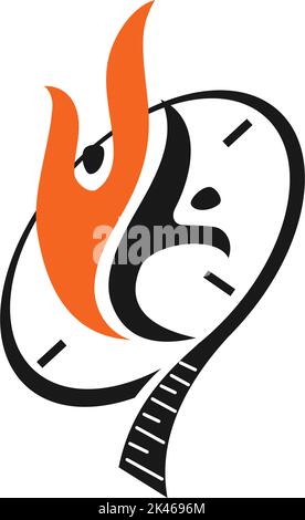 Fat loss burn day night logo template isolated Stock Vector Image & Art ...