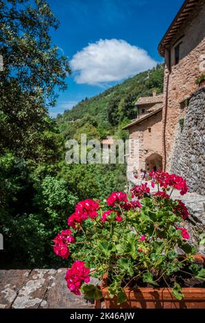 Assisi. Hermitage of the prisons on Mount Subasio Stock Photo - Alamy