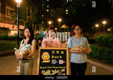 From left, Duck the Food Saver Co-founders Amy Lai Sui-fong , Shadow ...