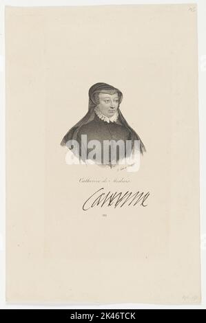 This oil painting of Catherine de Medici, attributed to François Clouet ...