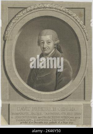 Portrait of David Friedrich Oehler Stock Photo - Alamy