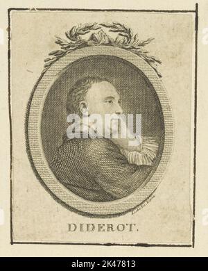 Denis Diderot, a prominent 18th-century French philosopher, is depicted ...