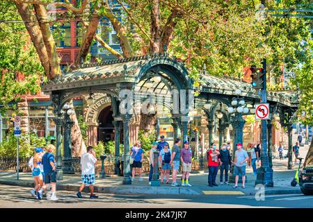 The Pioneer Square Pergola Stock Photo - Alamy