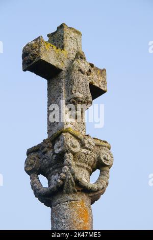 18th century stone crucifix depicting the crucified Jesus Christ Stock Photo - Alamy
