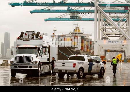 This is a Heimann Cargo Vision Mobile (HCV) Radiation Scanner. CBP is ...