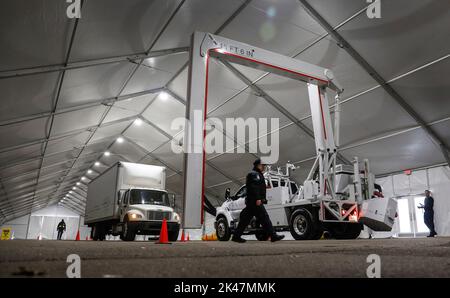 This is a Heimann Cargo Vision Mobile (HCV) Radiation Scanner. CBP is ...